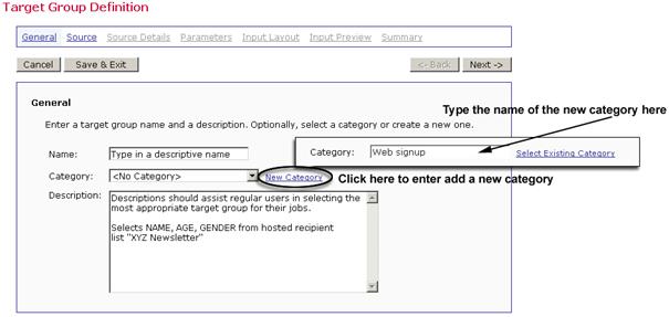 Section 13 Hosted Recipient List Target Groups