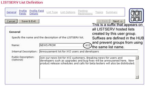 Section 7 Creating Hosted LISTSERV Lists
